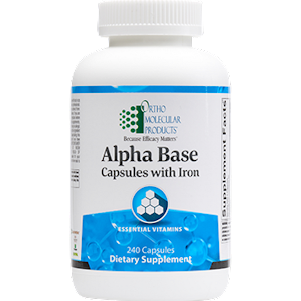 Ortho Molecular Alpha Base With Iron 240 Caps – ViTaHeals.com