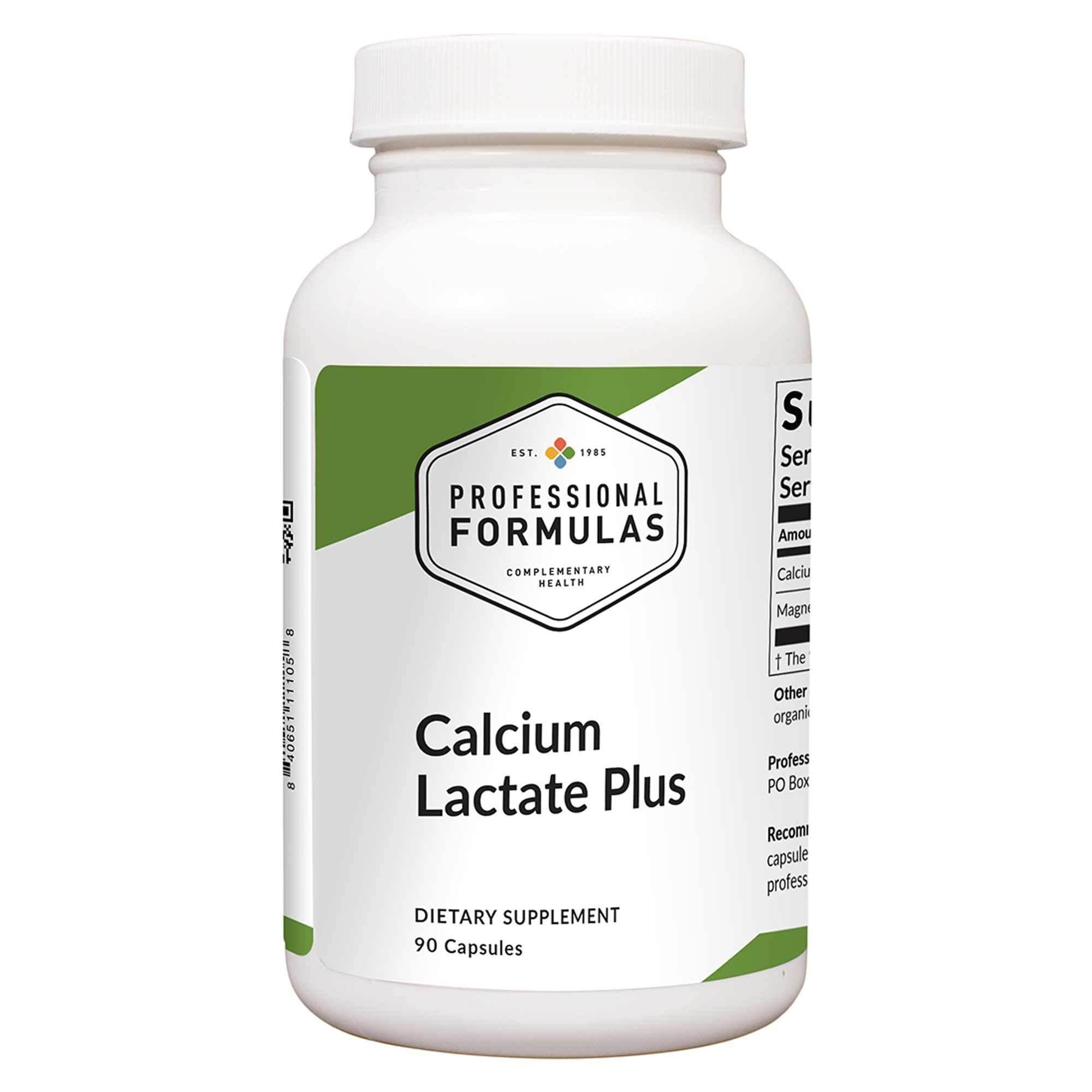 Professional Formulas Calcium Lactate Plus 90 Capsules 2 Pack ...