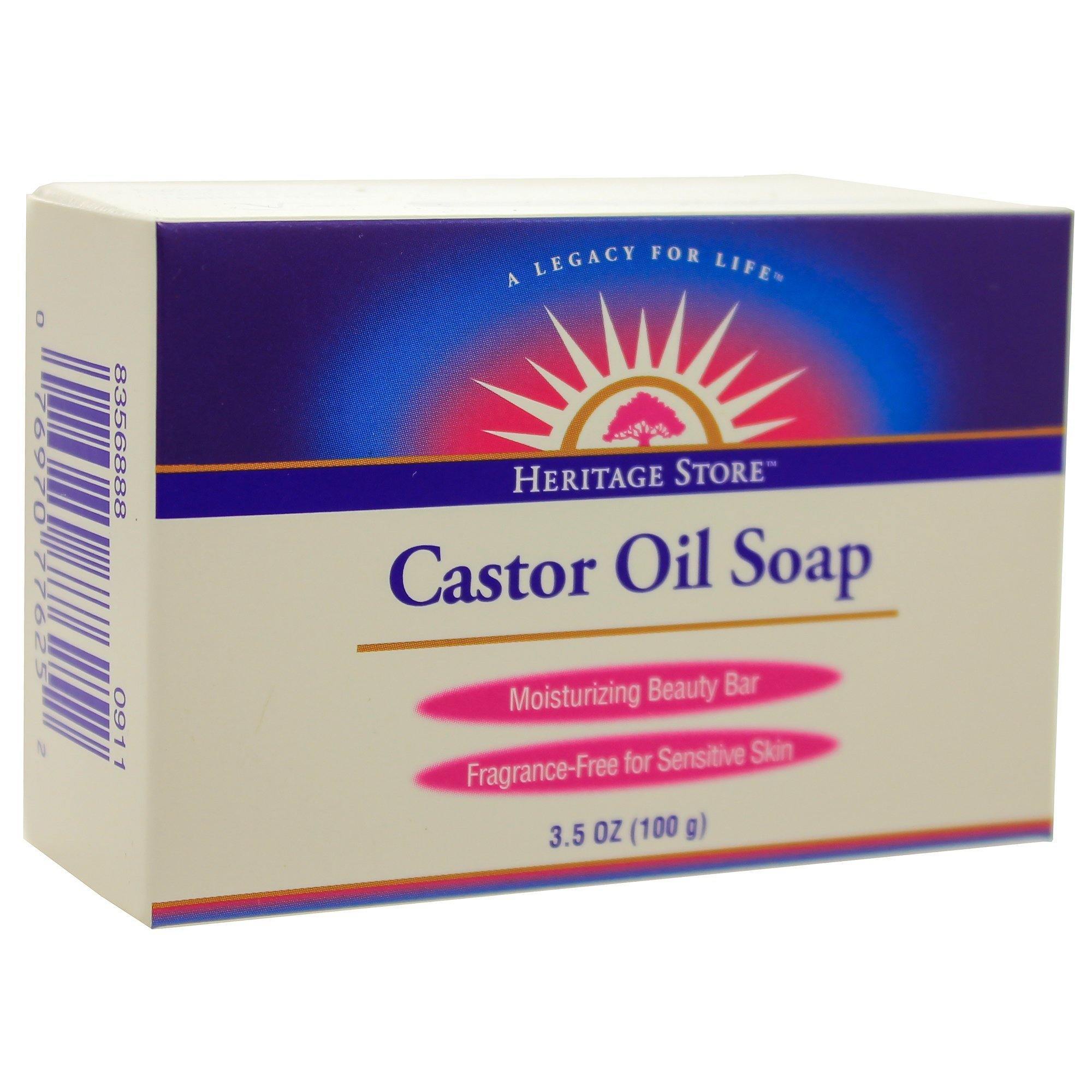 Heritage Castor Oil Soap 3.5 Ounces 3 Pack – ViTaHeals.com