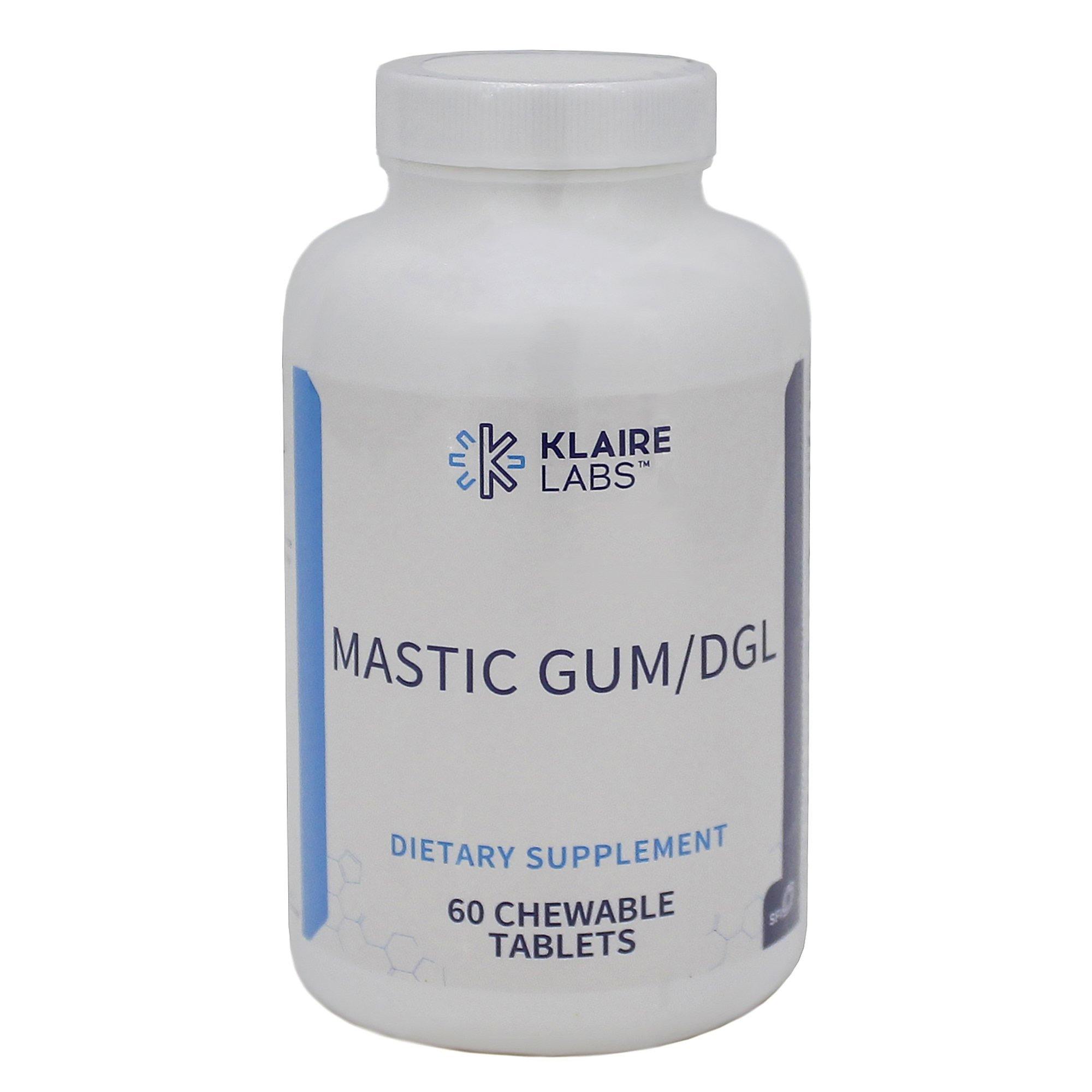 Klaire Labs Mastic Gum/Dgl 60 Chewable Tablets – ViTaHeals.com
