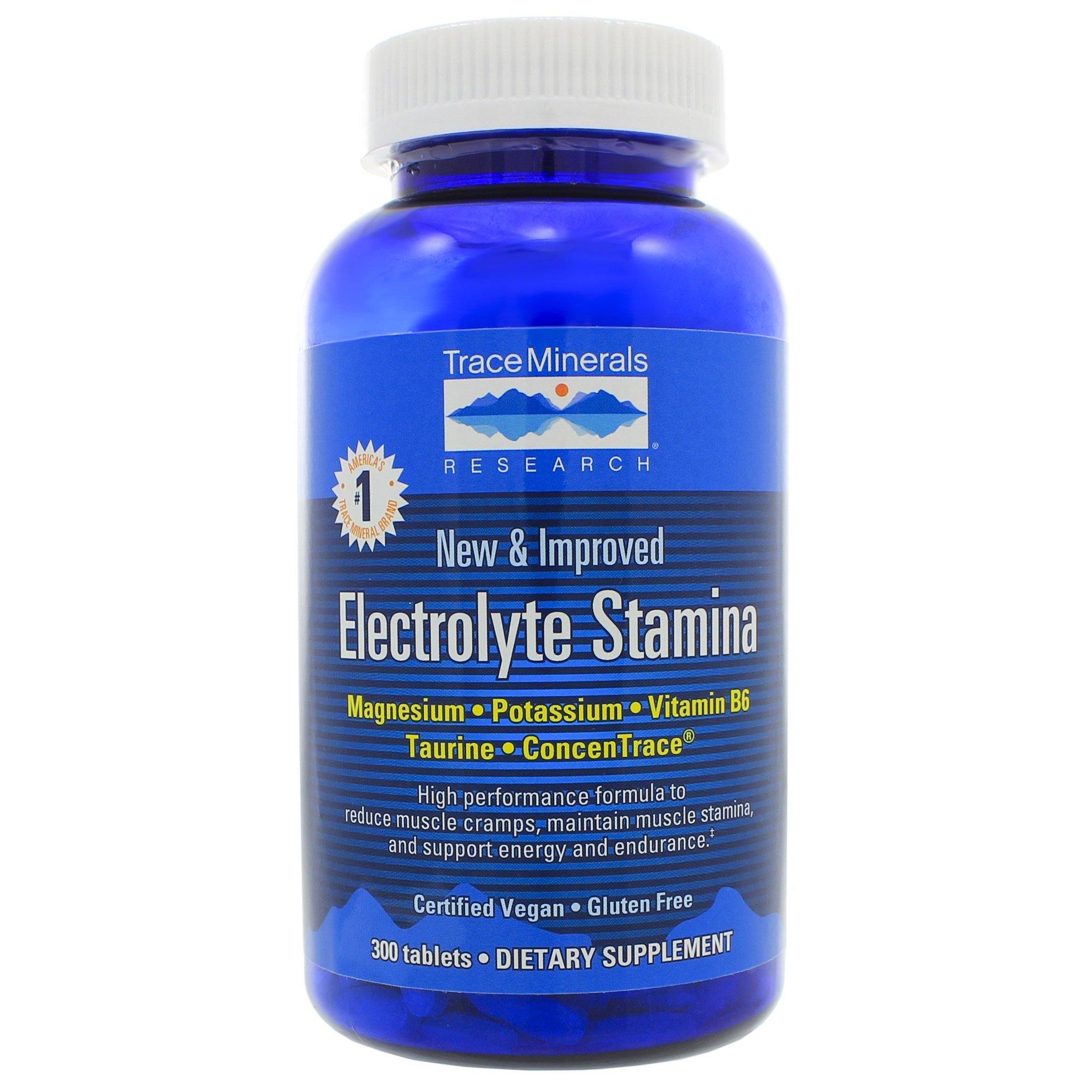 Trace Minerals Research Electrolyte Stamina Tablets 300 Tablets ...