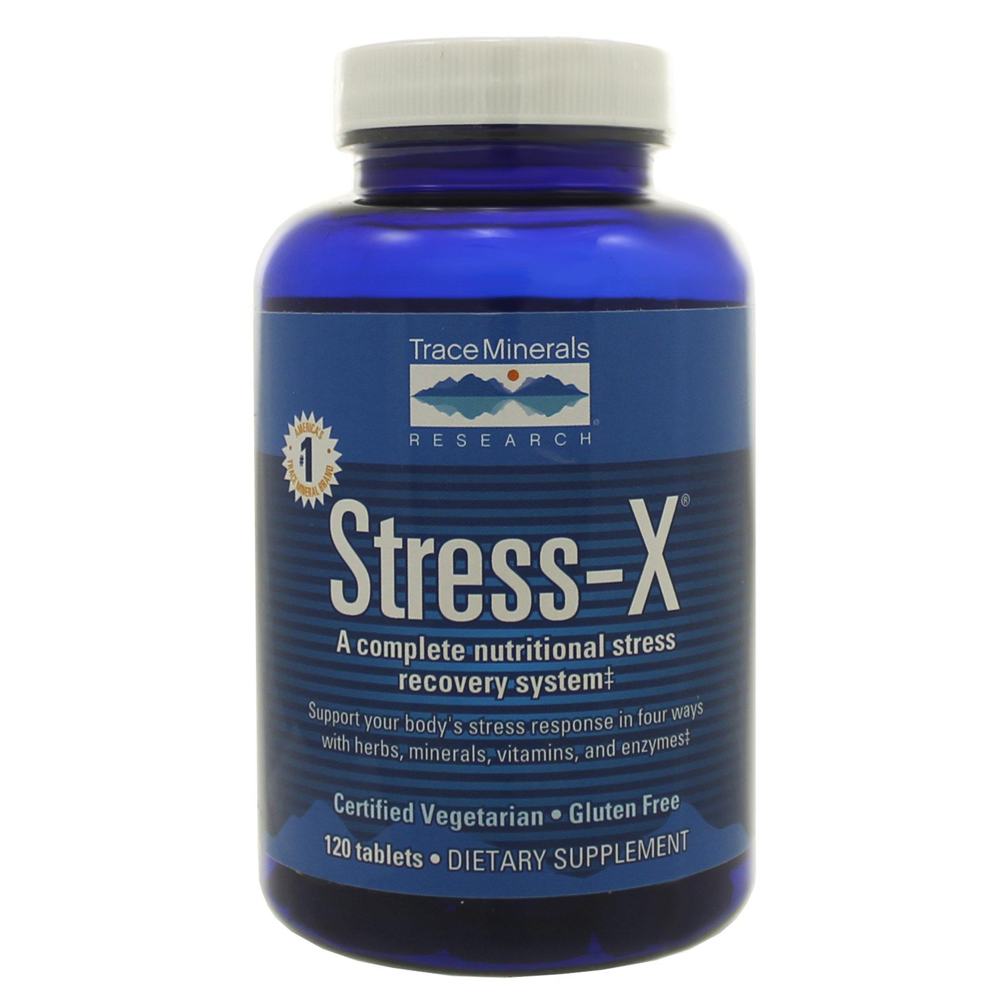 Trace Minerals Research Stress-X 120 Tablets Multivitamin And Mineral ...