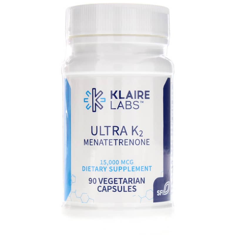Klaire Labs Ultra K2 Menatetrenone 15,000 Mcg 90 Veg Capsules ...